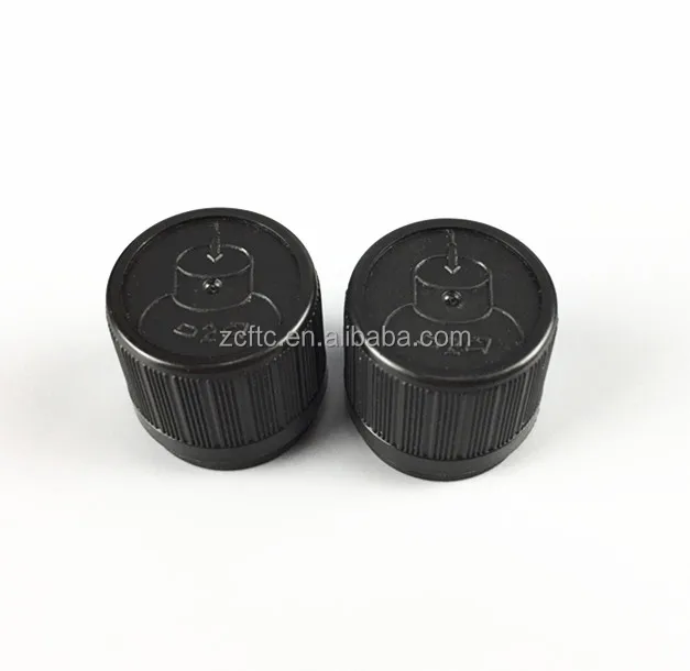 Oem Tamper Evident Plastic Screw Cap 18 Mm Matte Black Dropper Cap With ...