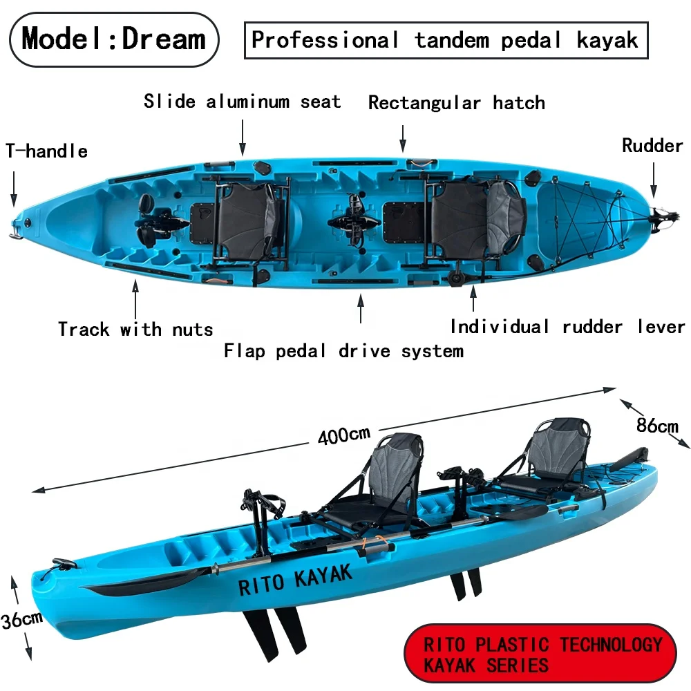 Alibaba.com: HOBIE Supremes Vibes 14 ft Roto Mold Tandem Kayak with Fin ...