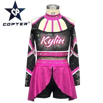 All Star Cheer Uniforms Red Cheerleading Uniforms With Ruffled Skirts ...