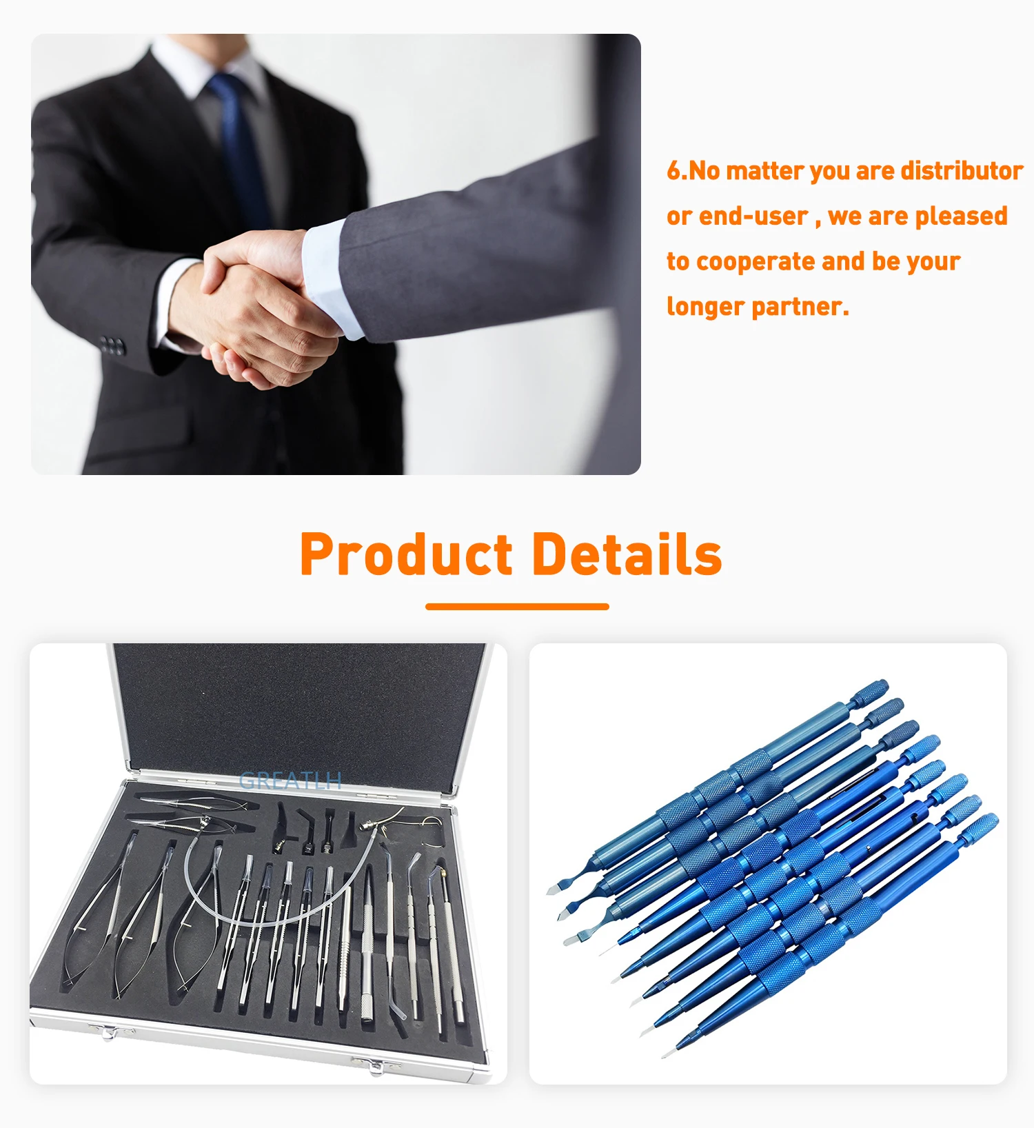 Ophthalmic Surgical Instrument Kit - 21pcs Titanium Cataract Set