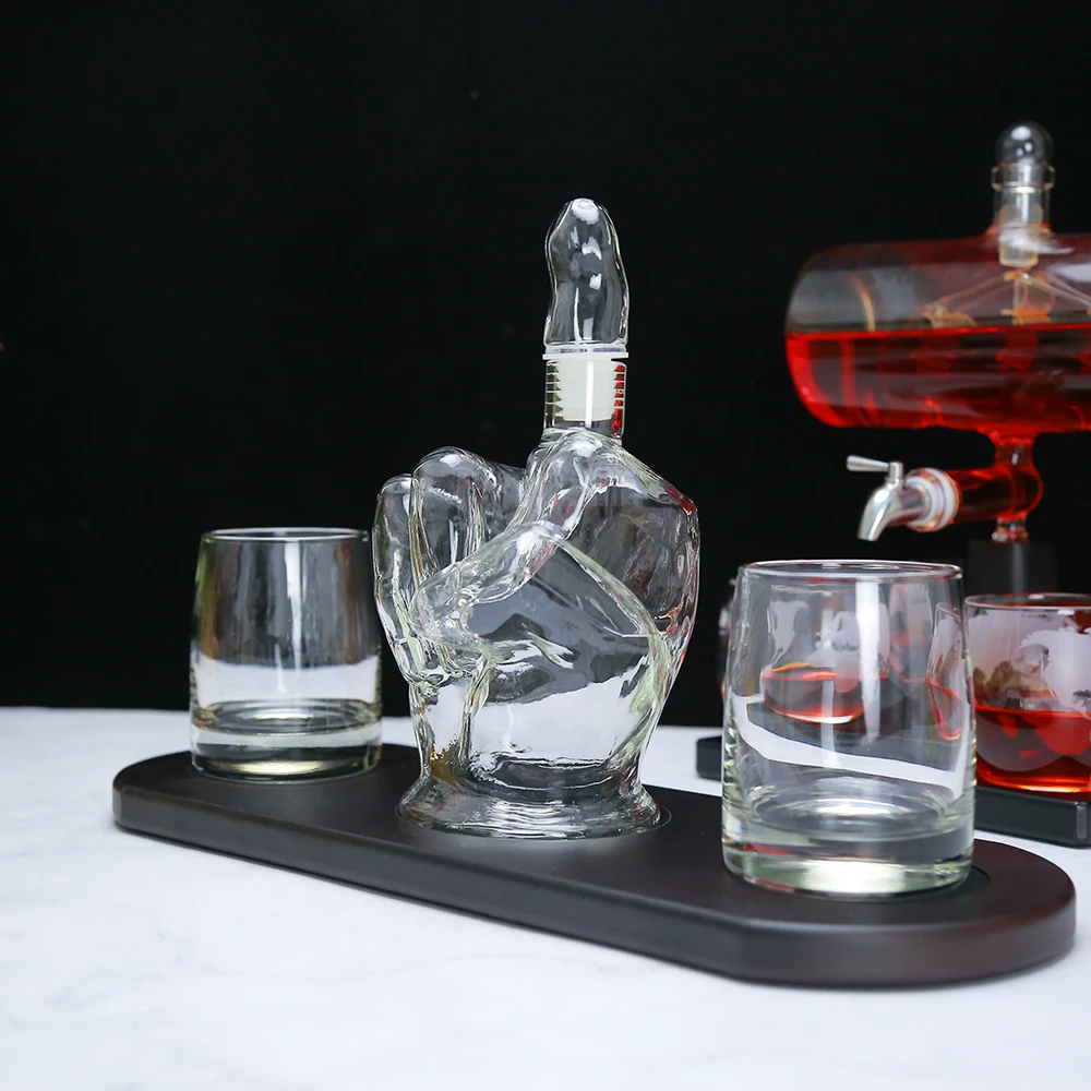 Middle Finger Decanter Novelty Whisky Decanter Set - Buy Middle Finger ...