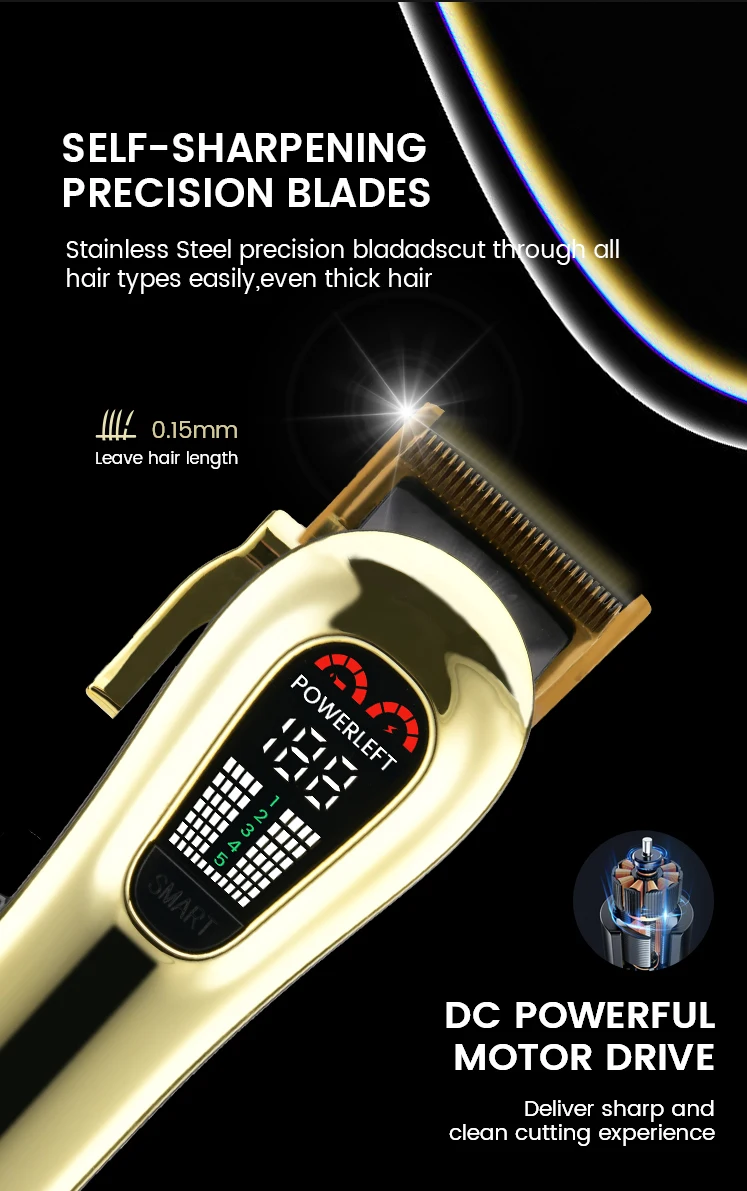 Pritech Large Battery Cordless Hair Cut Machine Professional Hair Clipper With Five Speeds - Buy ...