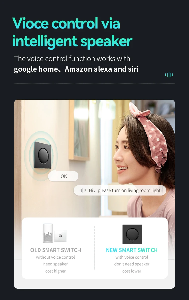 LEELEN Interruptor Inteligente Smart Home System Voice Control Switch ...