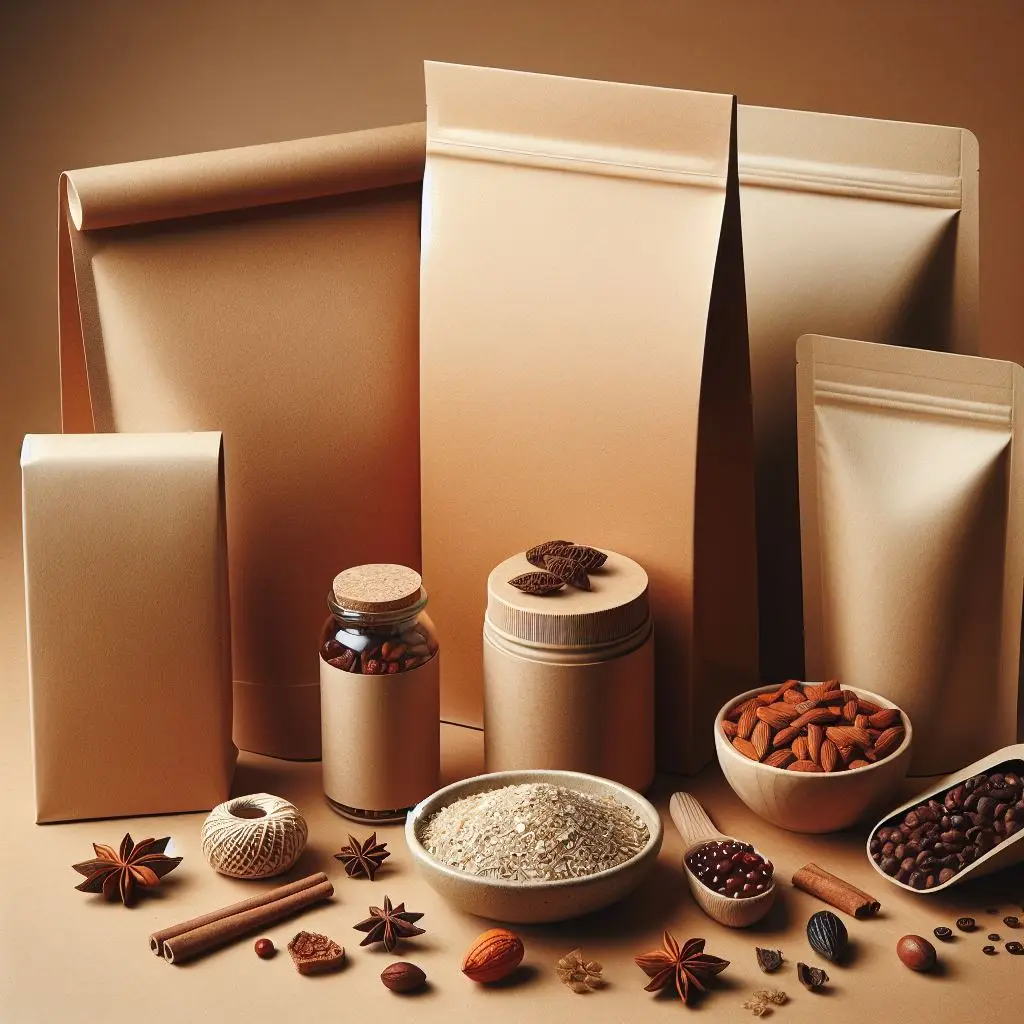 Kraft Paper Sachet Stand up Pouch - Customizable & Durable