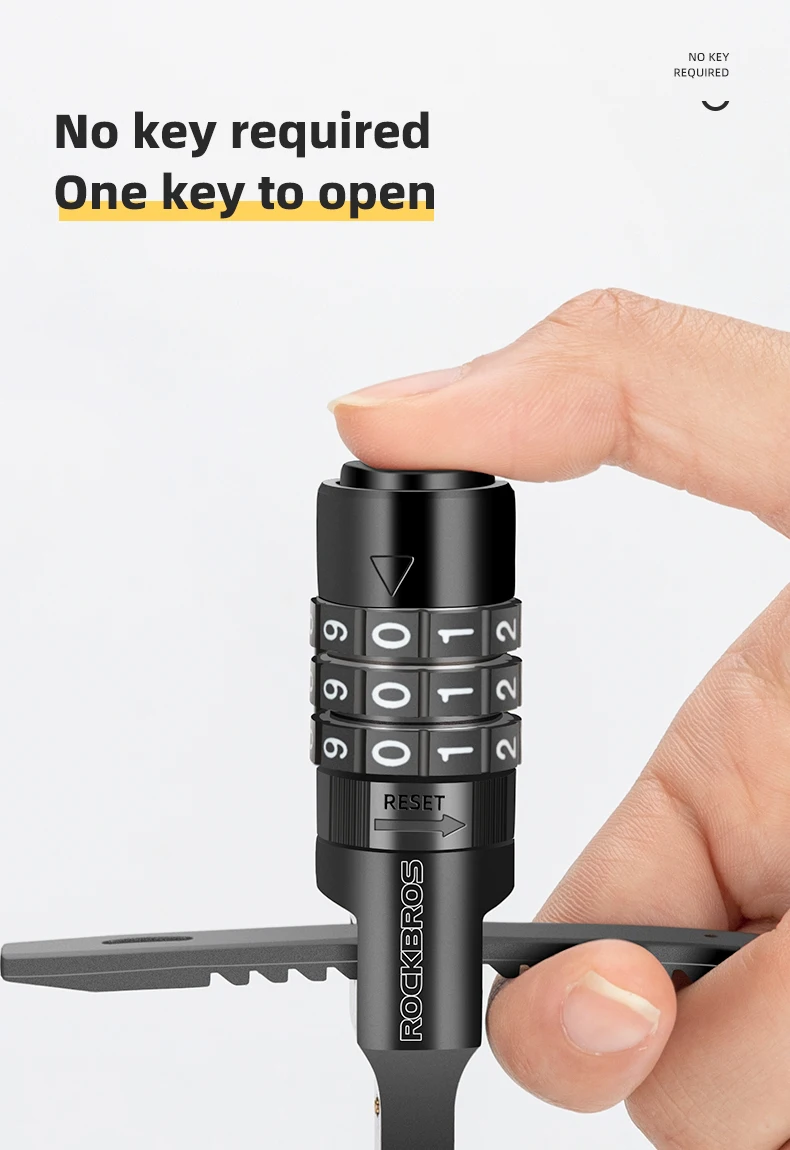 ROCKBROS Bicycle Code Lock - Smart Anti-Theft Solution
