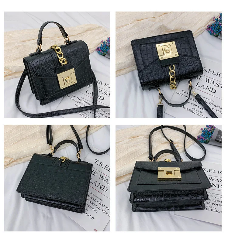 Luxury Fashion Designer alligator Leather Purses and Handbags Ladies ...