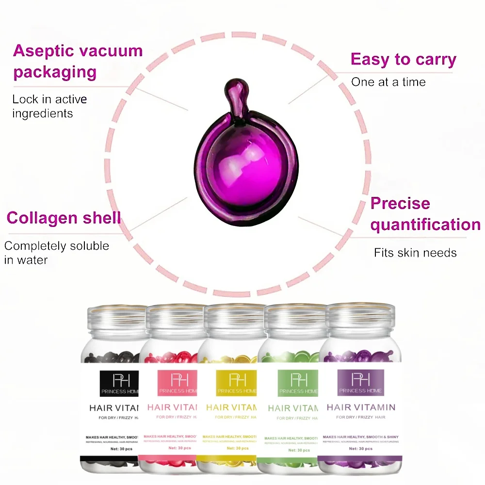 Private Label Hair Capsule Oil 30pcs/ Bottles Support Hair Growth Hair ...