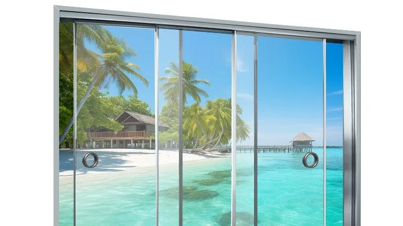 Modern Style Narrow Border Design Frameless 8mm Single Glass Slim ...