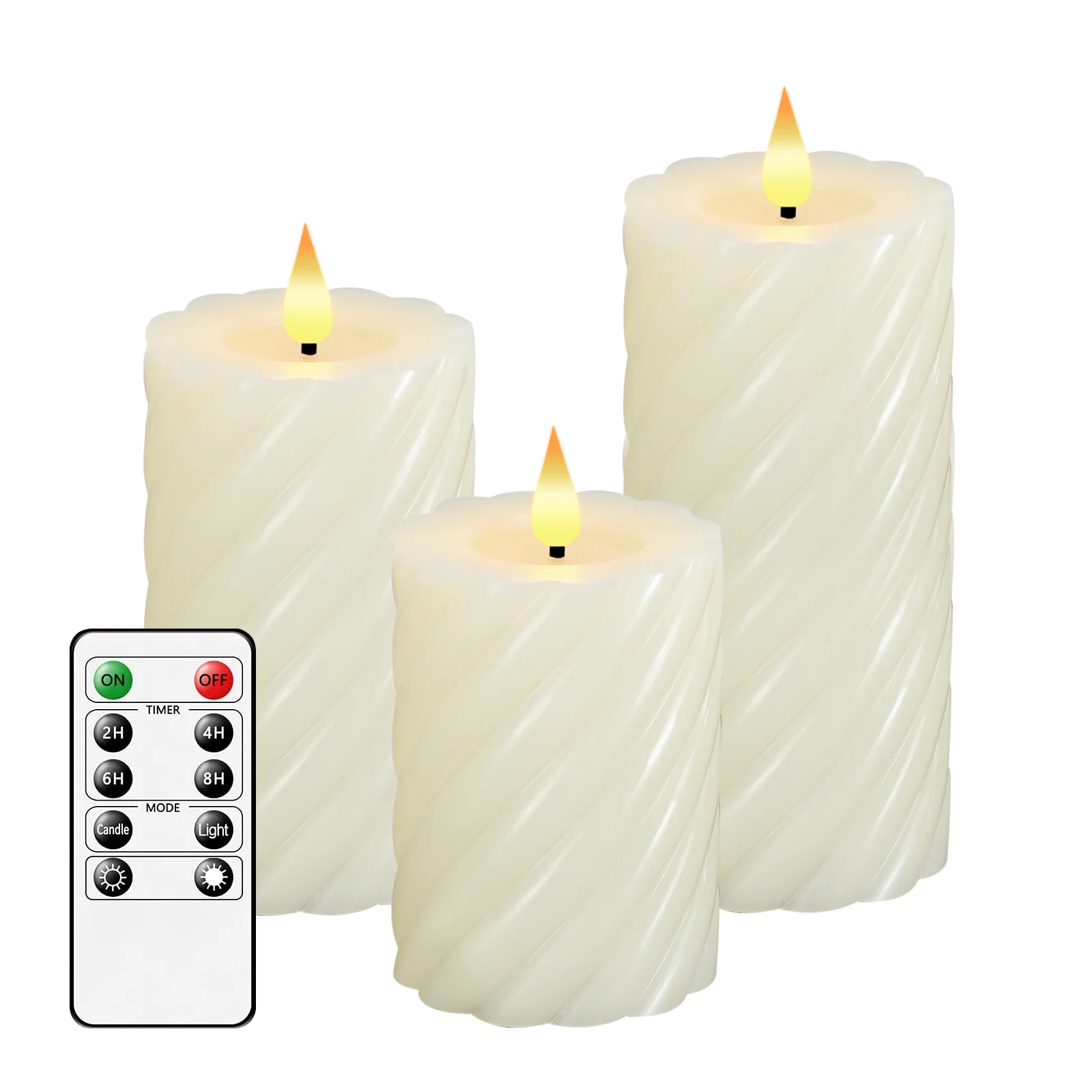 kakoya Flameless smokeless LED candles AA battery Votive light gift ...