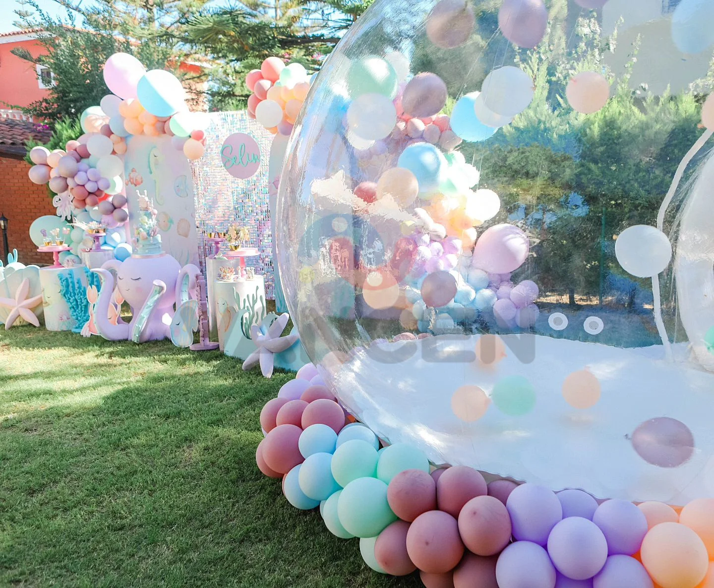 10ft Diameter Bubble And 6ft Long Tunnel For Party Balloons Fun Modern ...