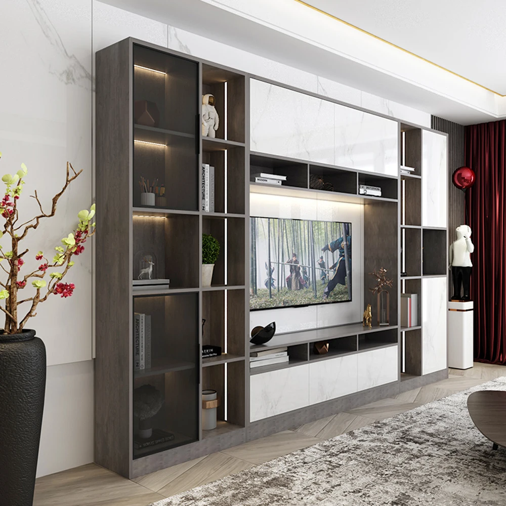 Wooden L Shape Corner INS Bedroom Furniture Cabinet