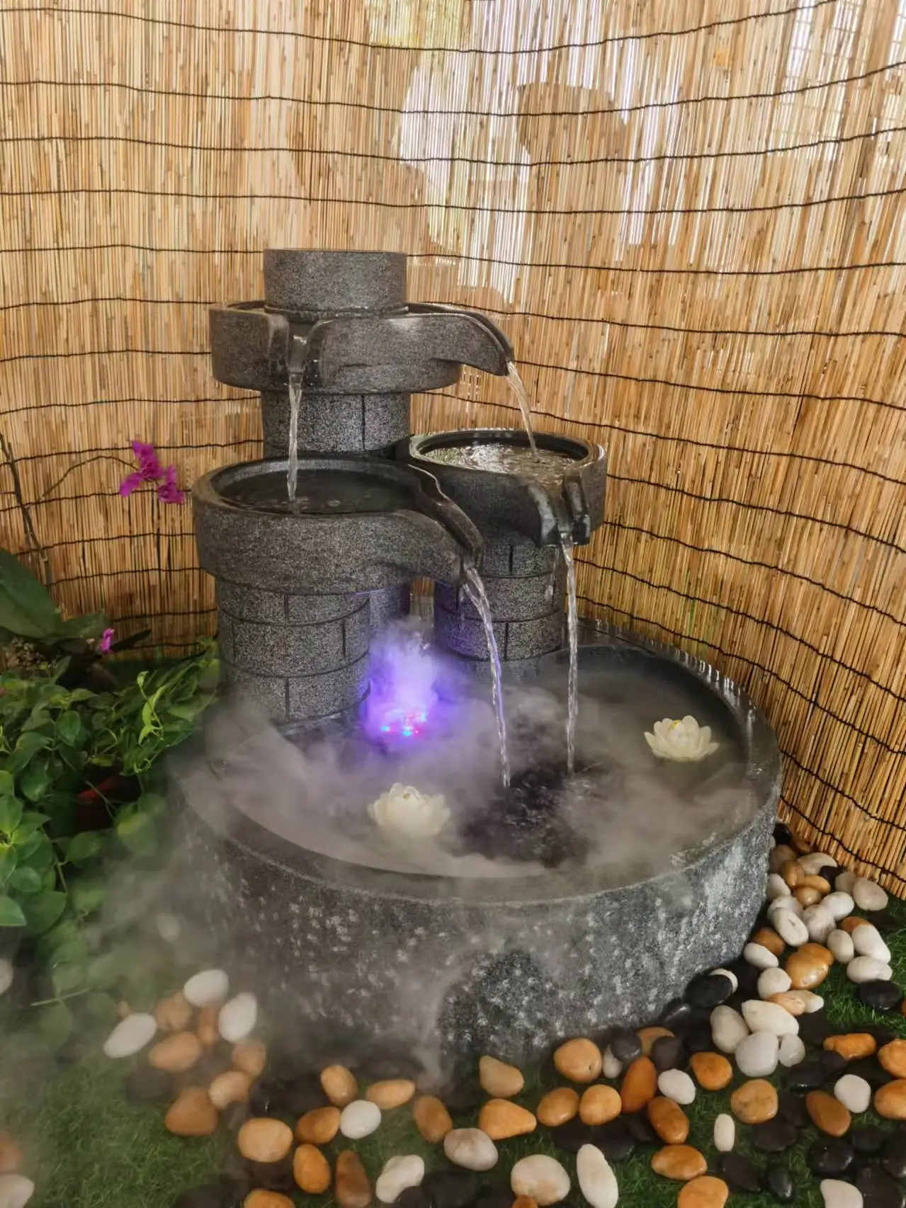 Indoor Office Circulating Water Stacking Waterfall Fountain