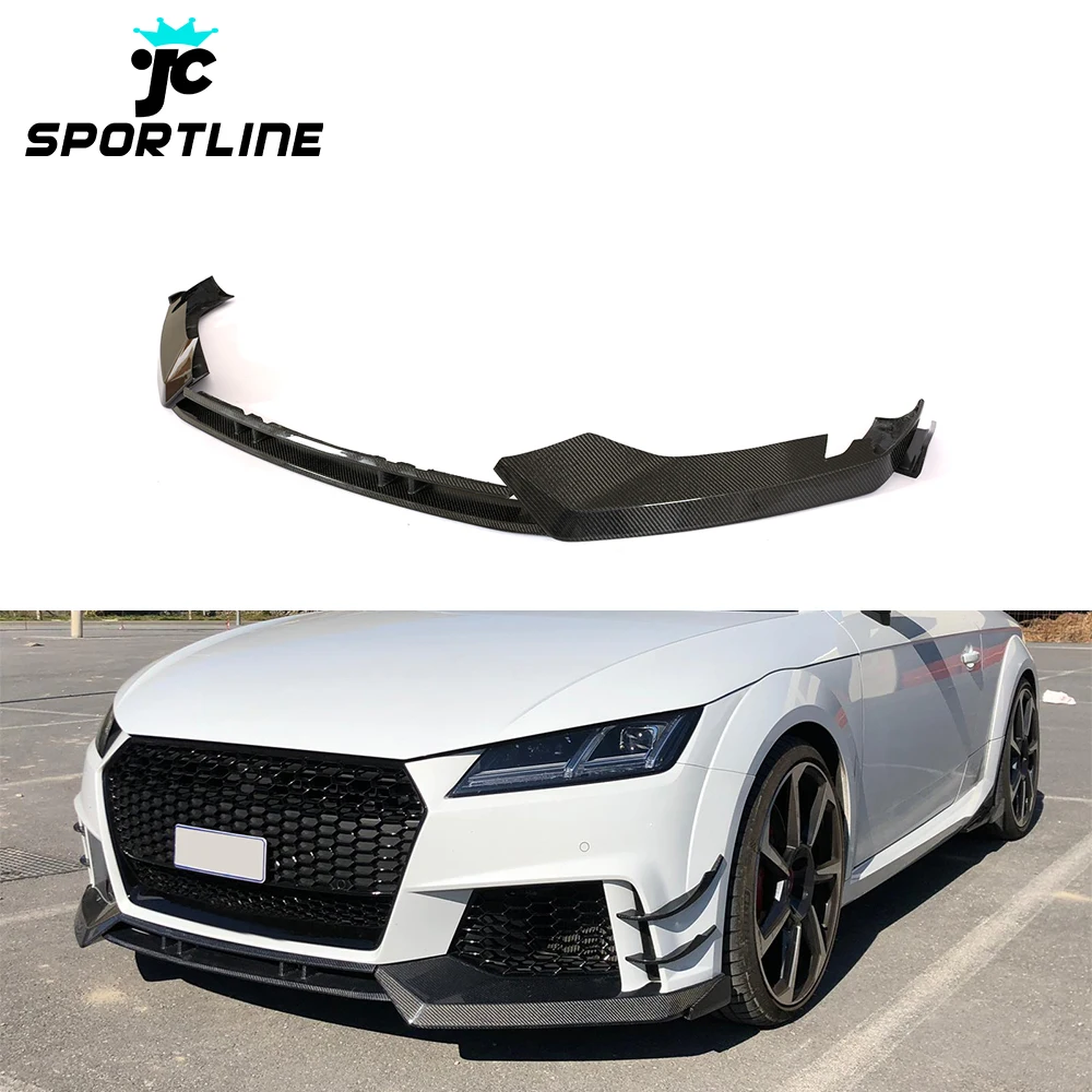 Ttrs Carbon Fiber Car Front Bumper Lip Splitter For Audi Ttrs Mk3 8s ...