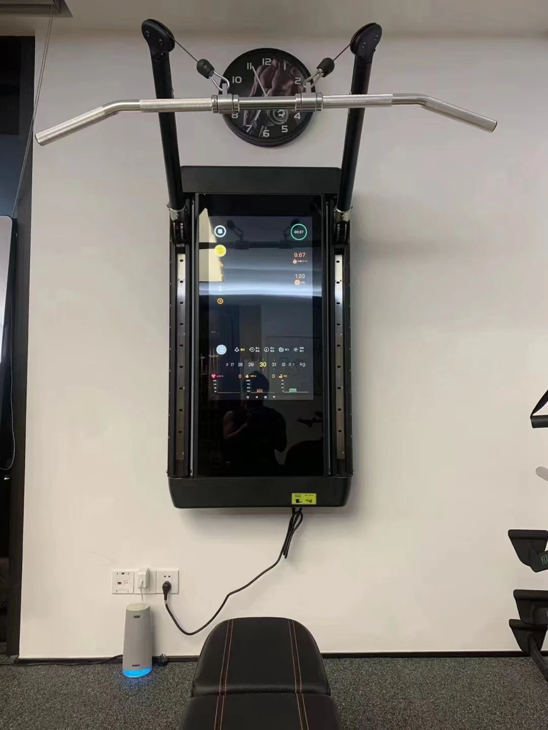 Home Gym Wall-Mounted Smart Mirror - Fitness Training Machine