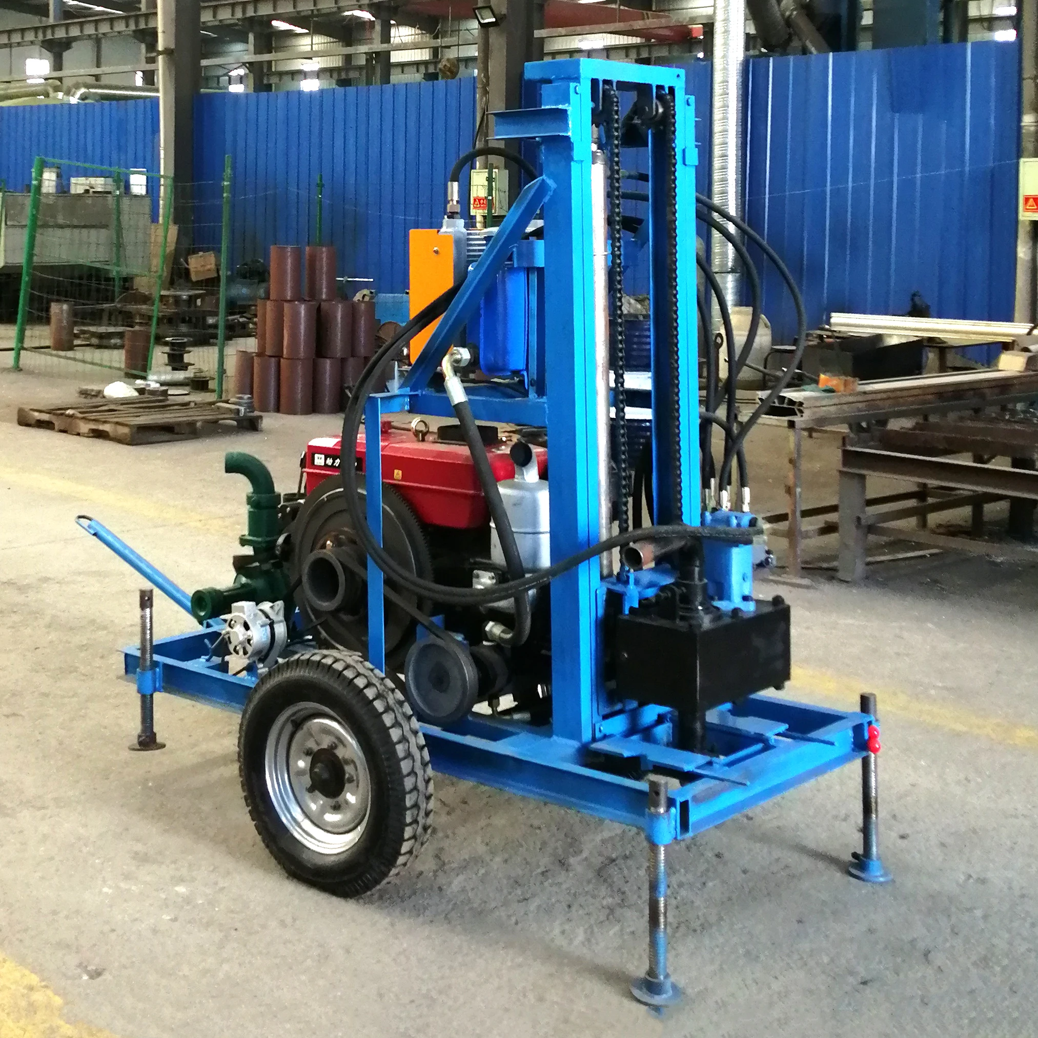 Diesel Water Well Drilling Rig 30m 50m 100m 150m 200m Mining Drilling ...