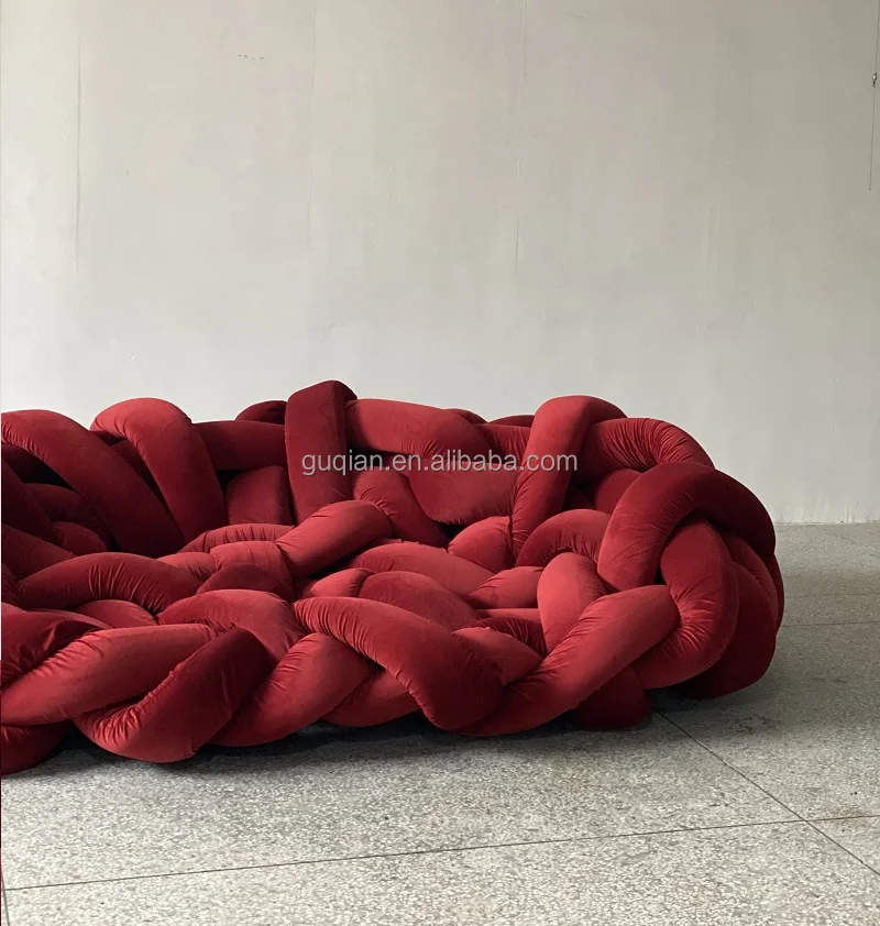Modern Designer Art Fabric Woven Lazy Comfortable Sofa Living Room Sofa ...