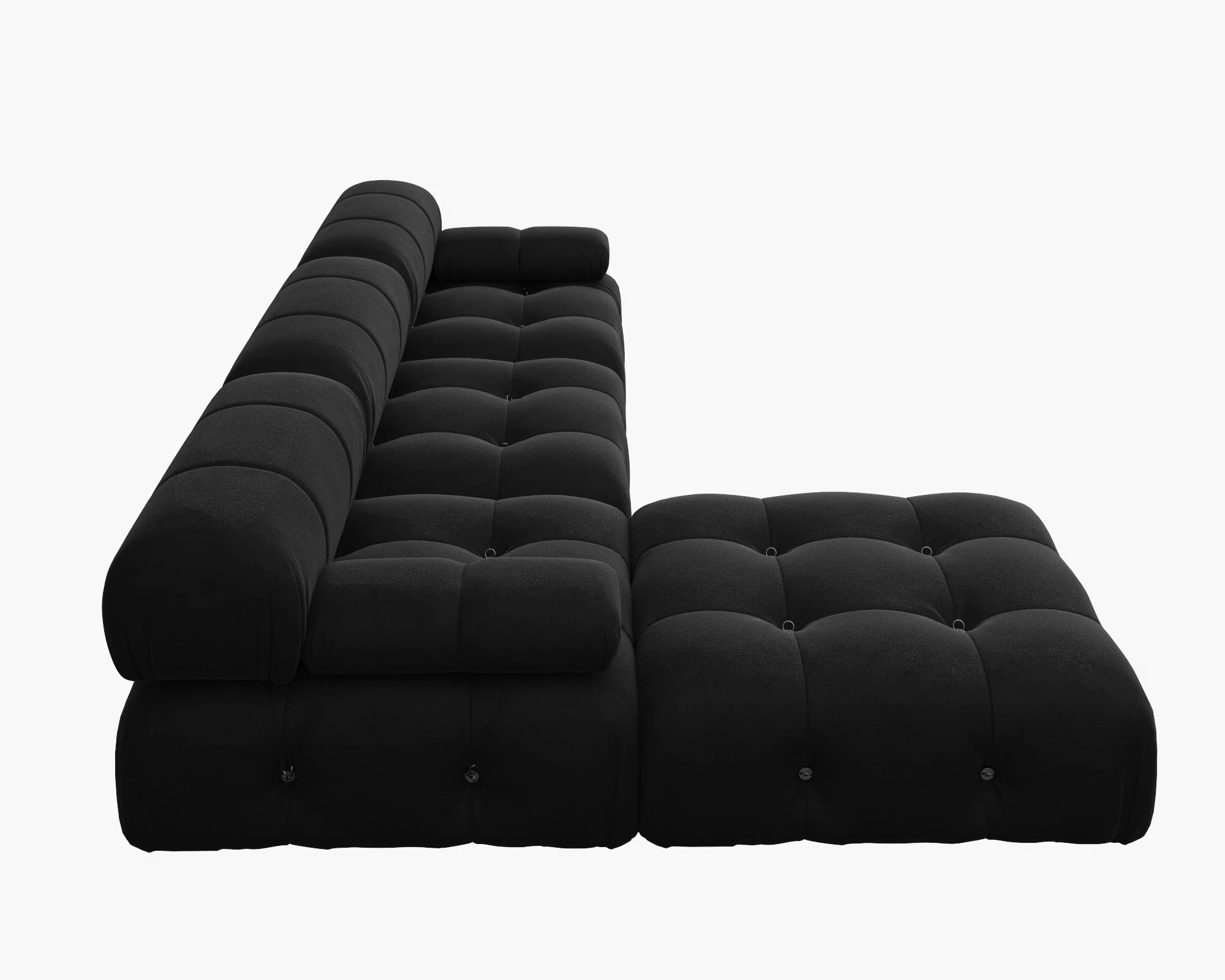 Atunus Velvet Korea Modular Sectional Sofa Set Hotel Living Room Modern ...
