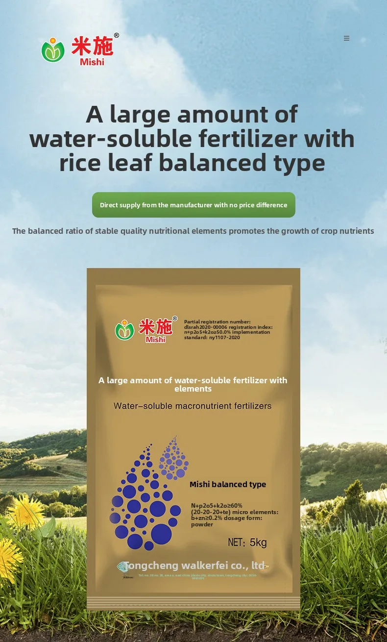 Macronutrients Water-soluble Fertilizer Balanced NPK Content 20-20-20 ...