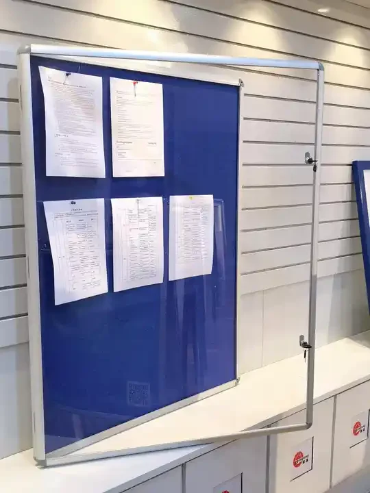 Locking Notice Board a Frame Aluminum Snap Frame Advertising Wall Mount ...