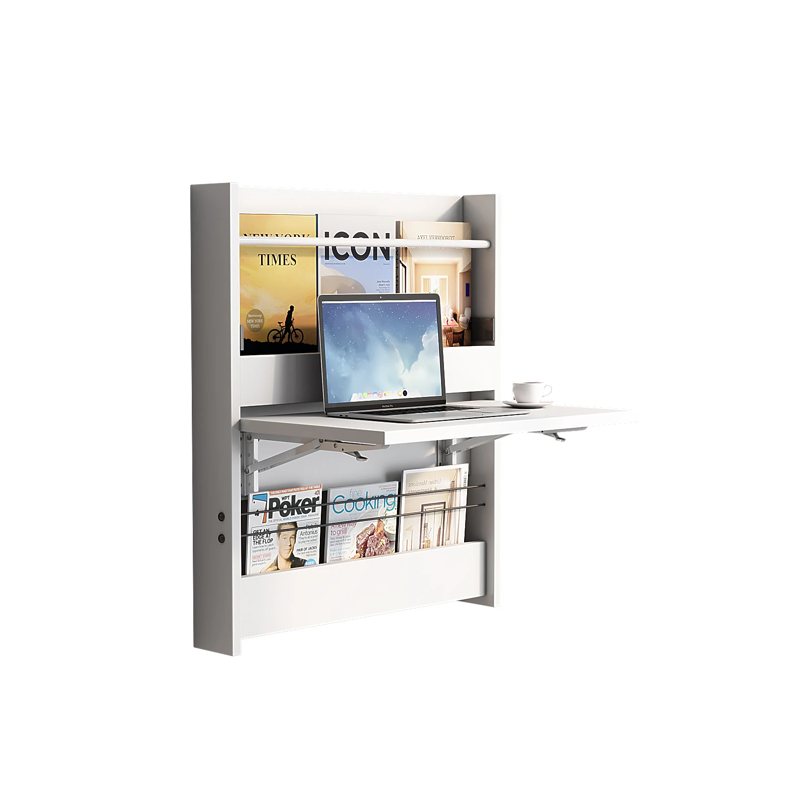 Yq Forever Drop Leaf Table Floating Study Shelf Folding Multifunctional ...