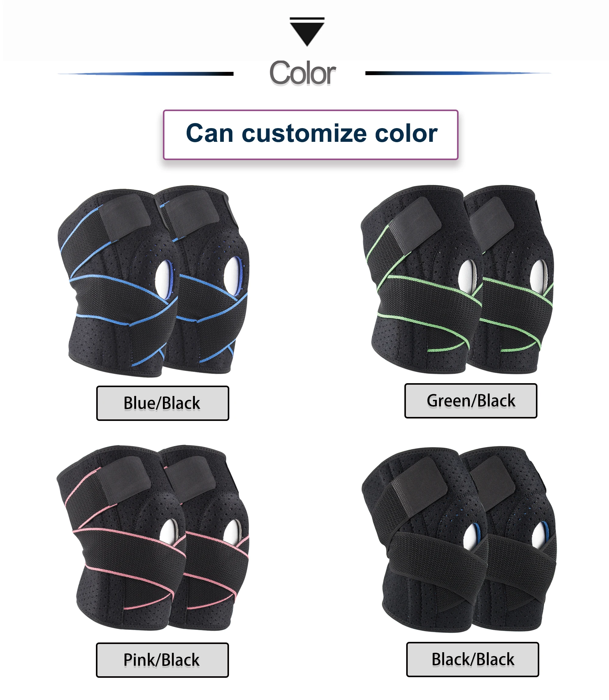Knee Brace for Adjusting Patella Straps Stabilizing Arthritis Knees One ...