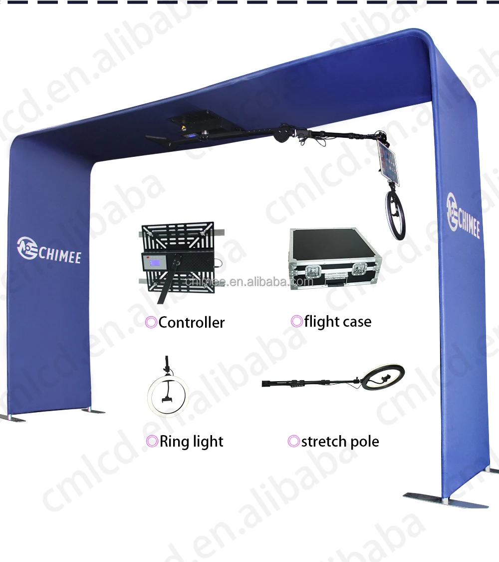 360 Overhead Spinner 360 Video Booth Rgb Ring Light Selfie 360 Degree ...