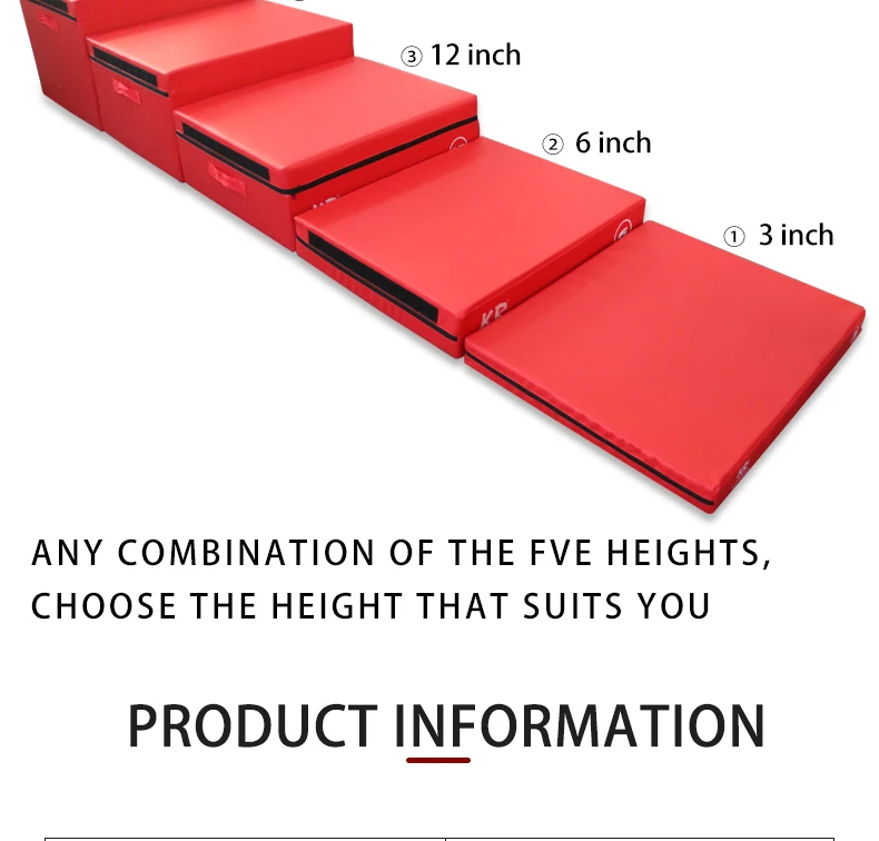 Soft Stackable Plyo Box Set - 7.5cm to 60cm - Durable & Versatile