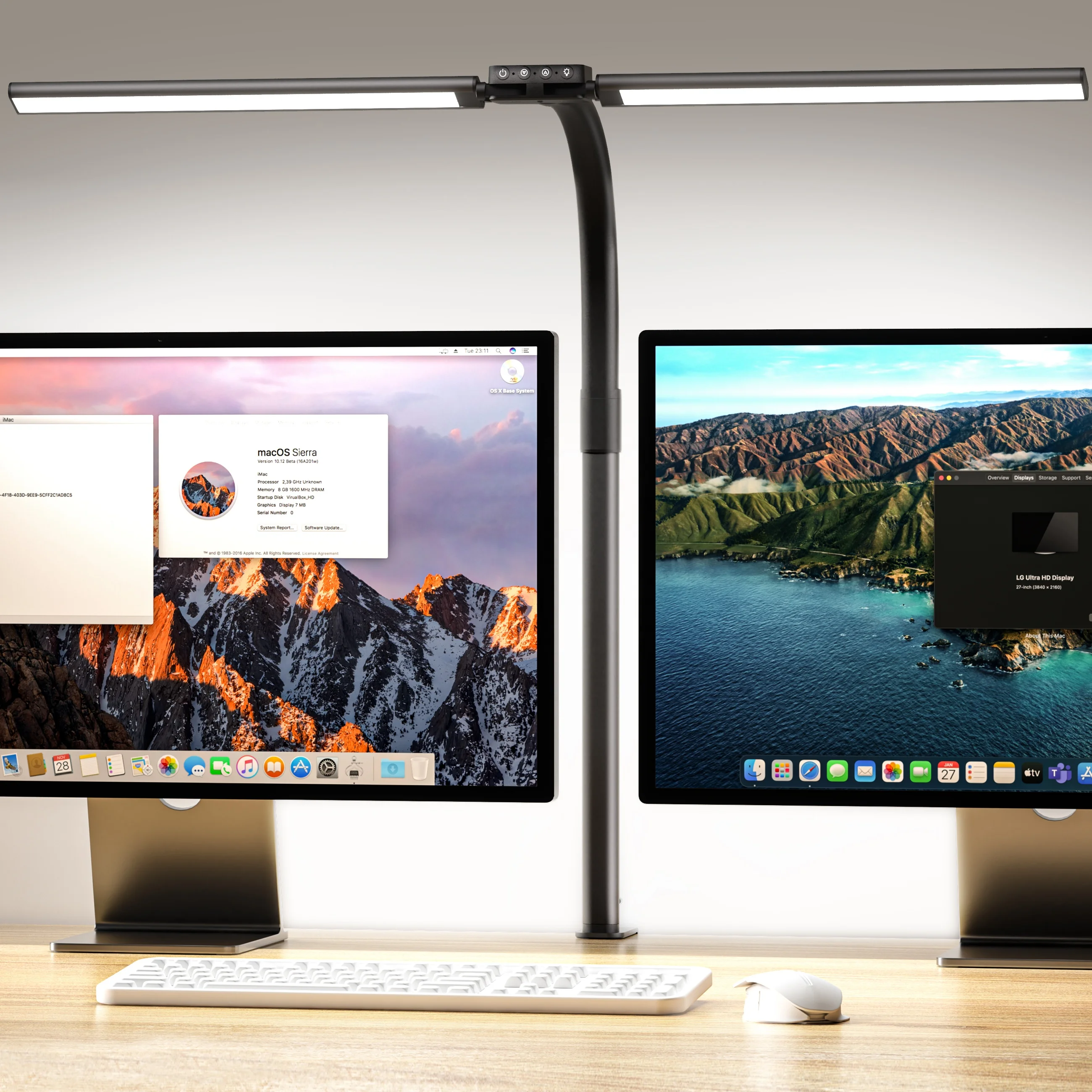 Workbench Reading Double Head Architect Adjustable Gooseneck Task Desk ...