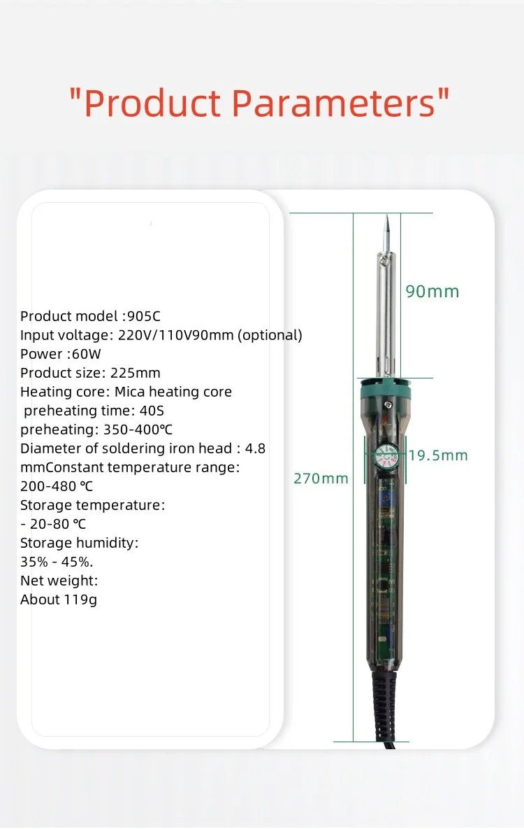 905c Soldering Tools Temperature Adjustable Welding Soldering Supplies ...