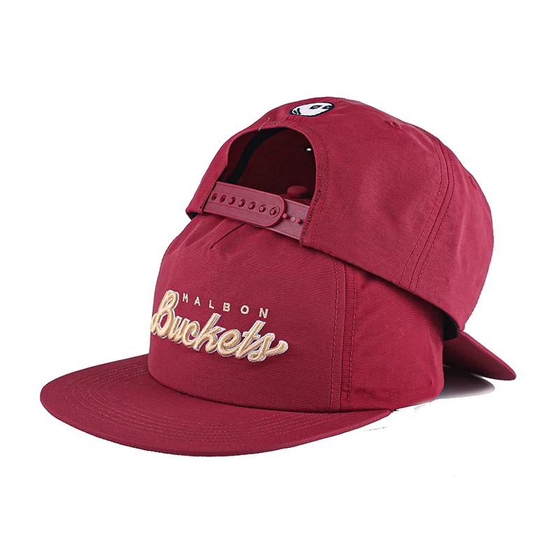 Nylon Unstructured 5 Panel Snapback Hat With Rope On Brim - Buy Plain ...