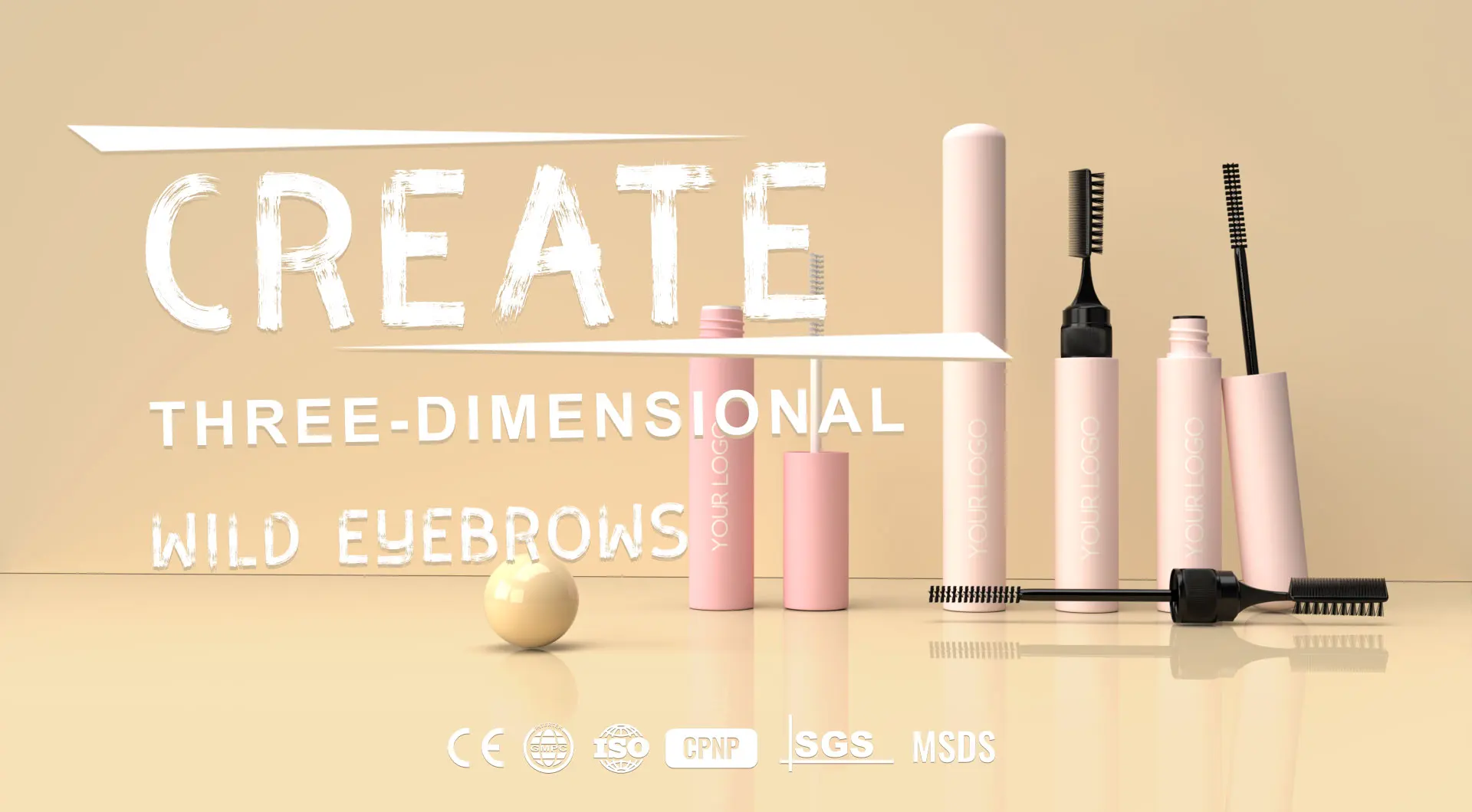 Clear Eyebrow Glue Glass Container Bottles Packaging Empty Brow Gel Jar ...