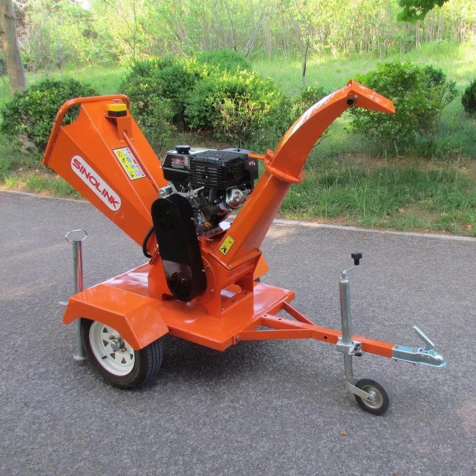 Atv Petrol Engine Tree Cutting Wood Chipper Destroy Wood Log Splitter ...
