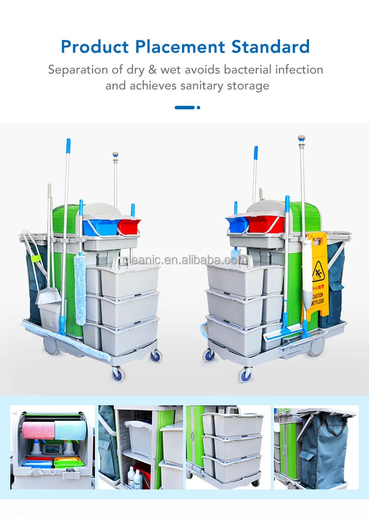 Quality Industrial Mopping Bucket Janitorial Cleaning Trolley Cart With ...