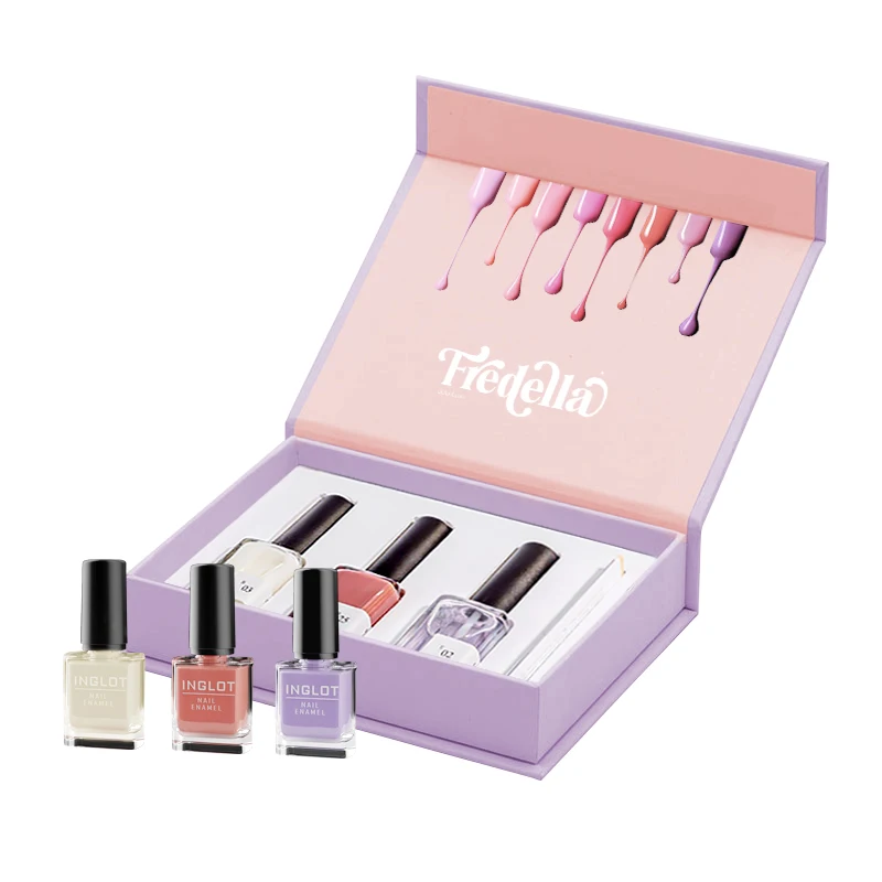 Luxury Paper Empty Gel Nail Care Bottle Packaging Box Set