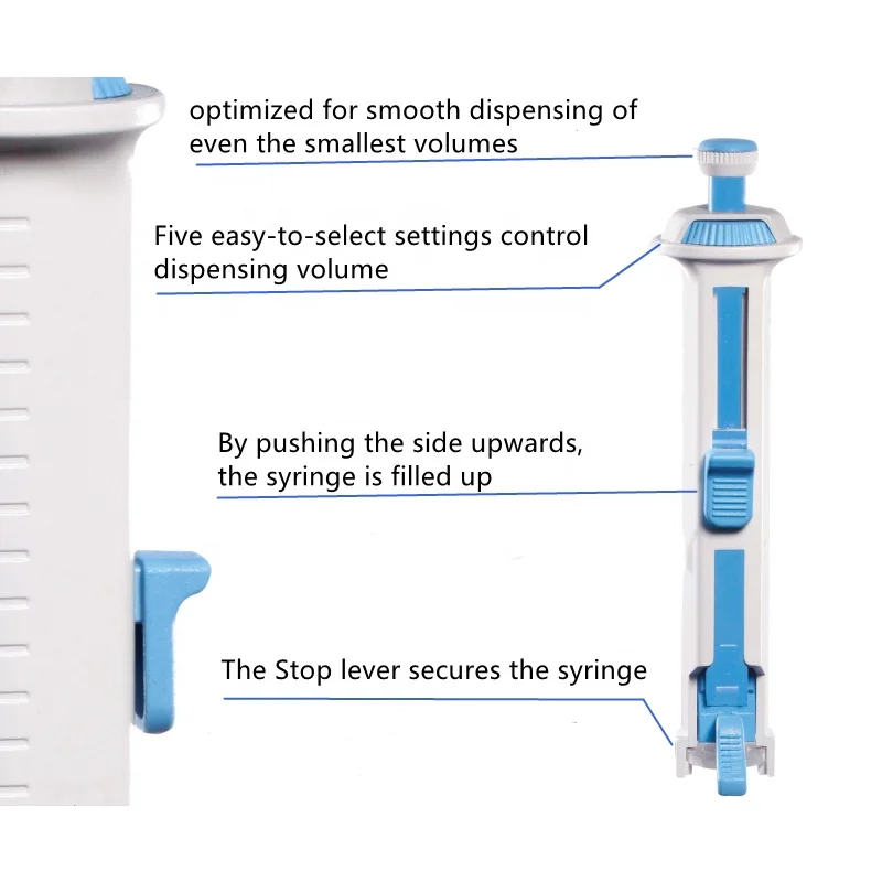 Hiyi Laboratory Accurate Liquid Dispenser - Stepper Pipette