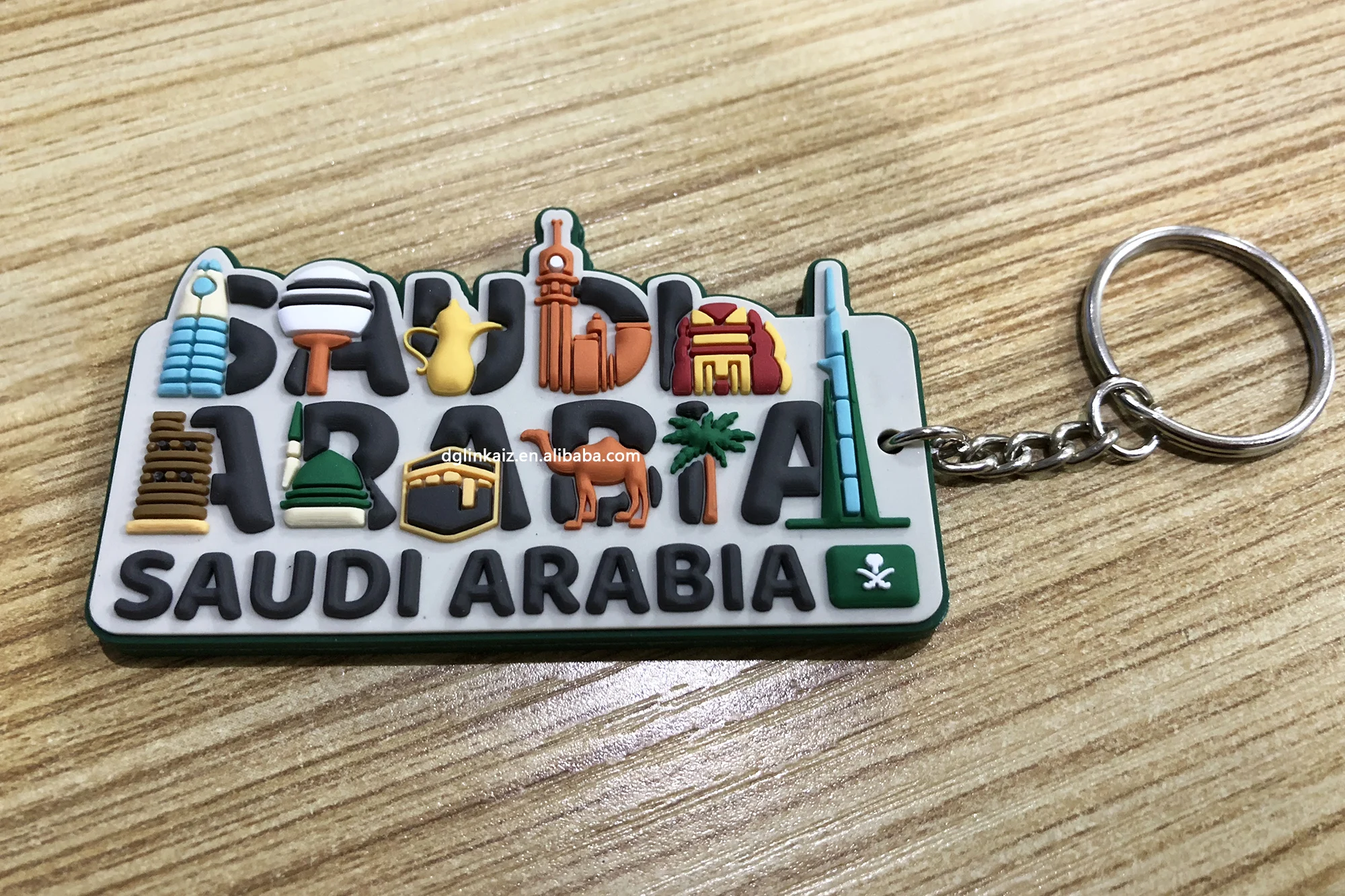 Custom Die Cut Logo Shape 2D Promotional Keychain PVC Rubber for Event ...