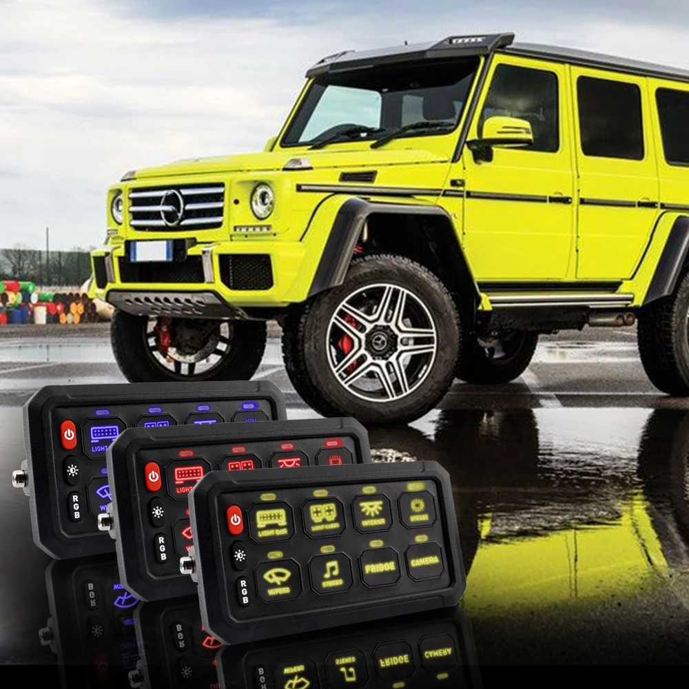 Marine Boat 8 Gang Led Touch Switch Panel Control Switch Panel On-off ...