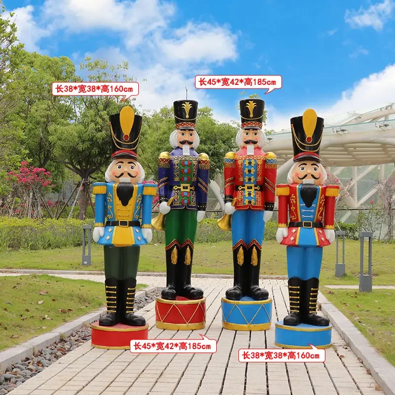 Miguo Large Life Size Fiberglass Nutcracker Soldier Statue
