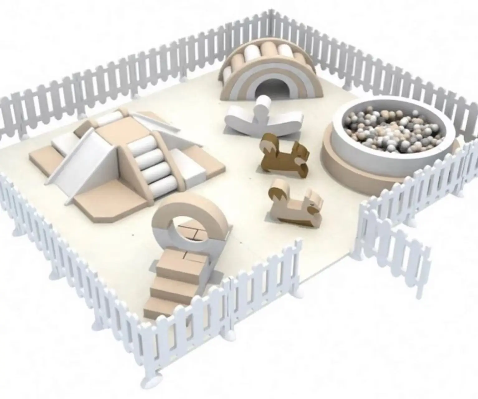 Cute White Pink Green Blue Red Soft Play Gate Party Rental