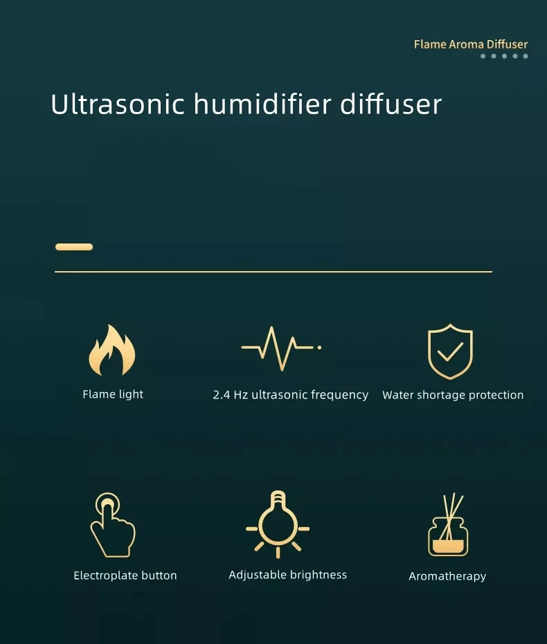 Wholesale Ultrasonic 3d Fire Fragrant Air Humidifier