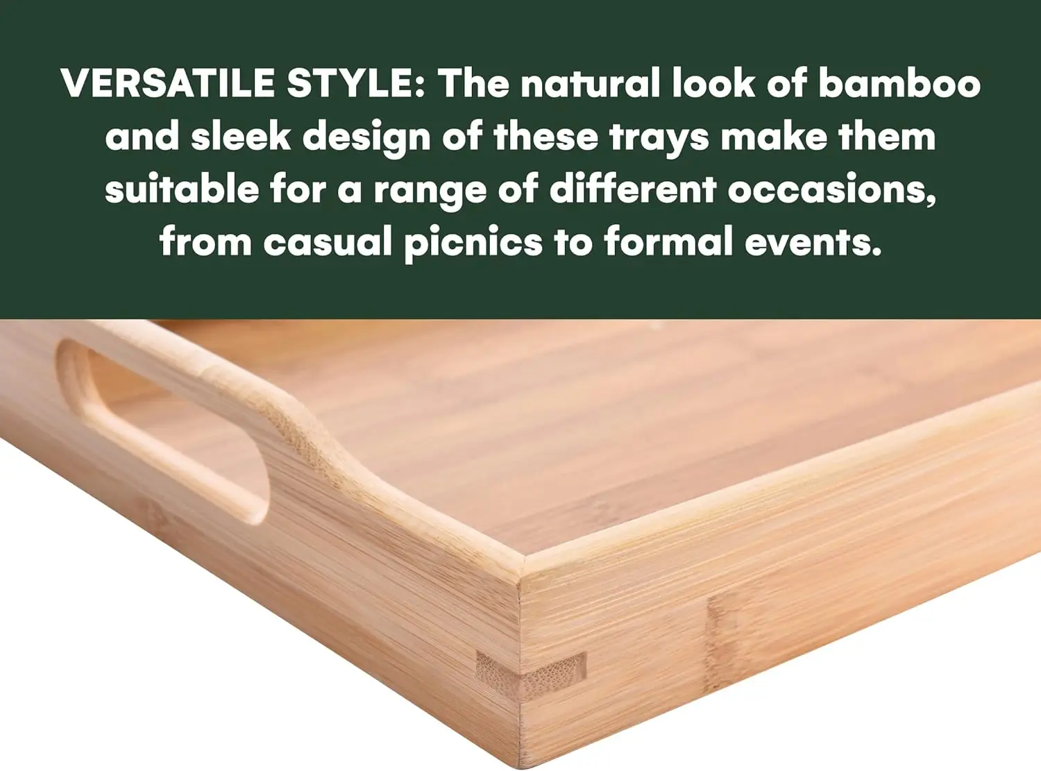 Bamboo Food Tray Set Bamboo Serving Trays Wooden Trays For Food - Buy ...