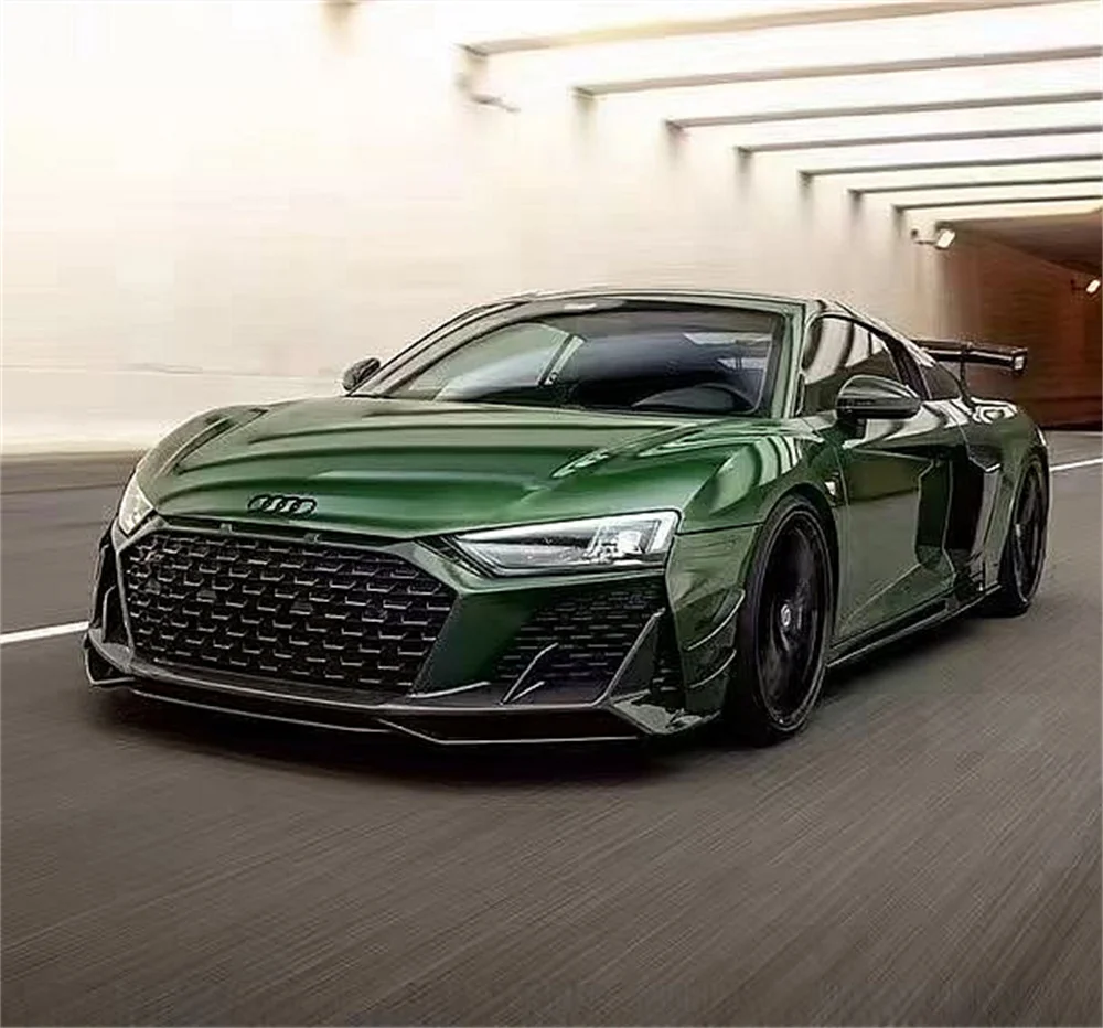 For Audi R8 Cap Style Carbon Fiber Body Kits Front Lip Diffuser Side ...
