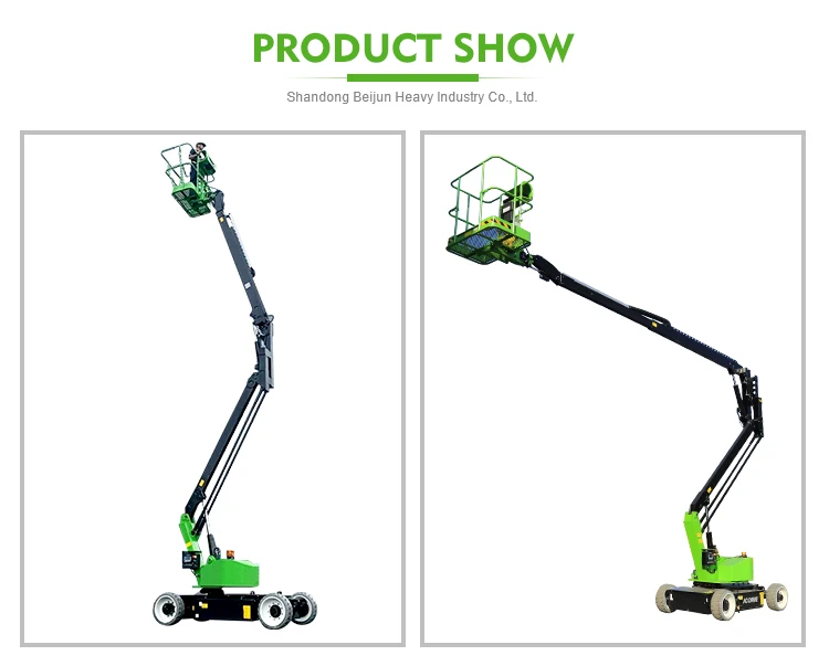 Cherry Picker Lifting Platform Hydraulic Articulating Telescopic Boom ...