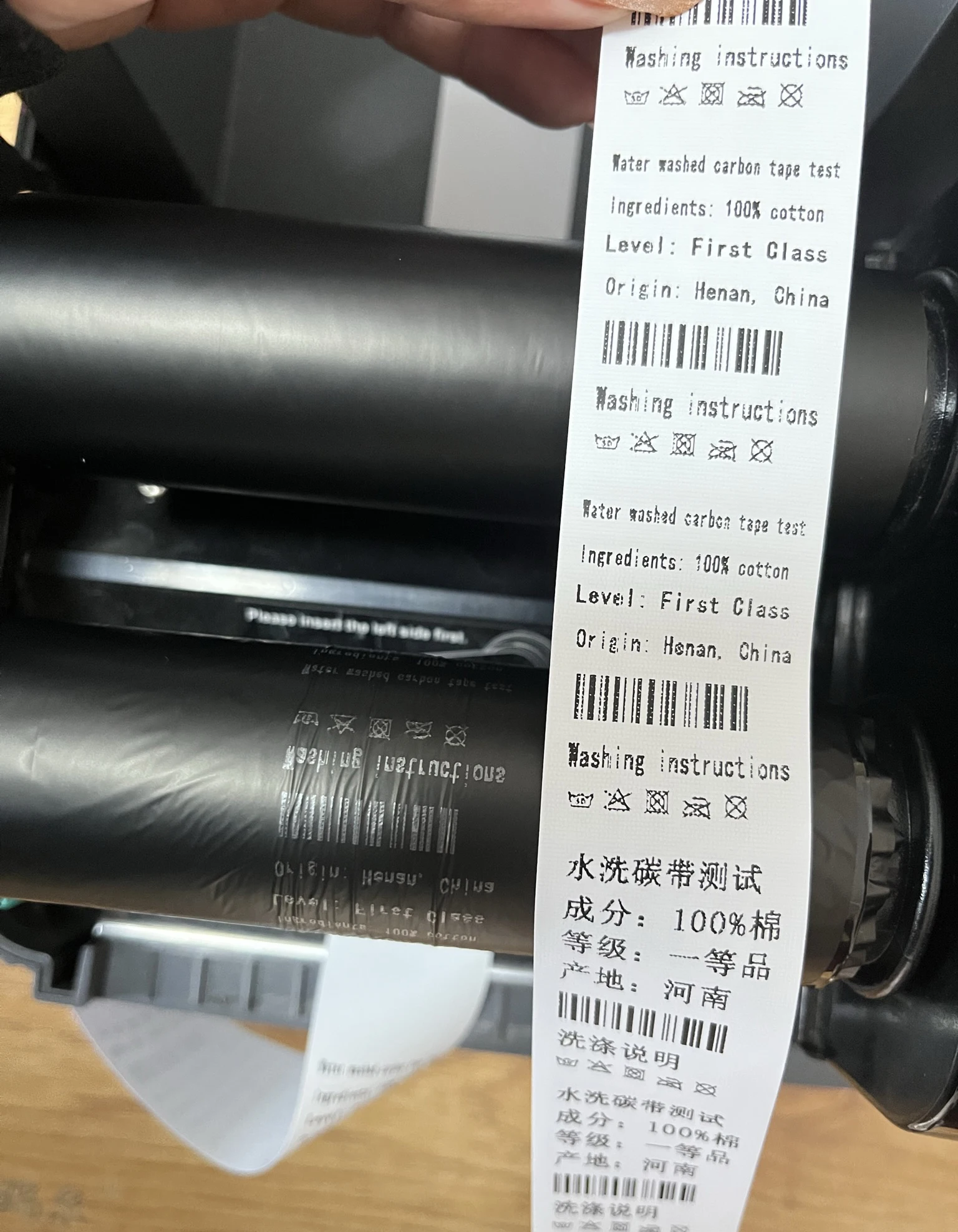 High Temperature and Water-Resistant Wash Care Size Label Ribbon ...