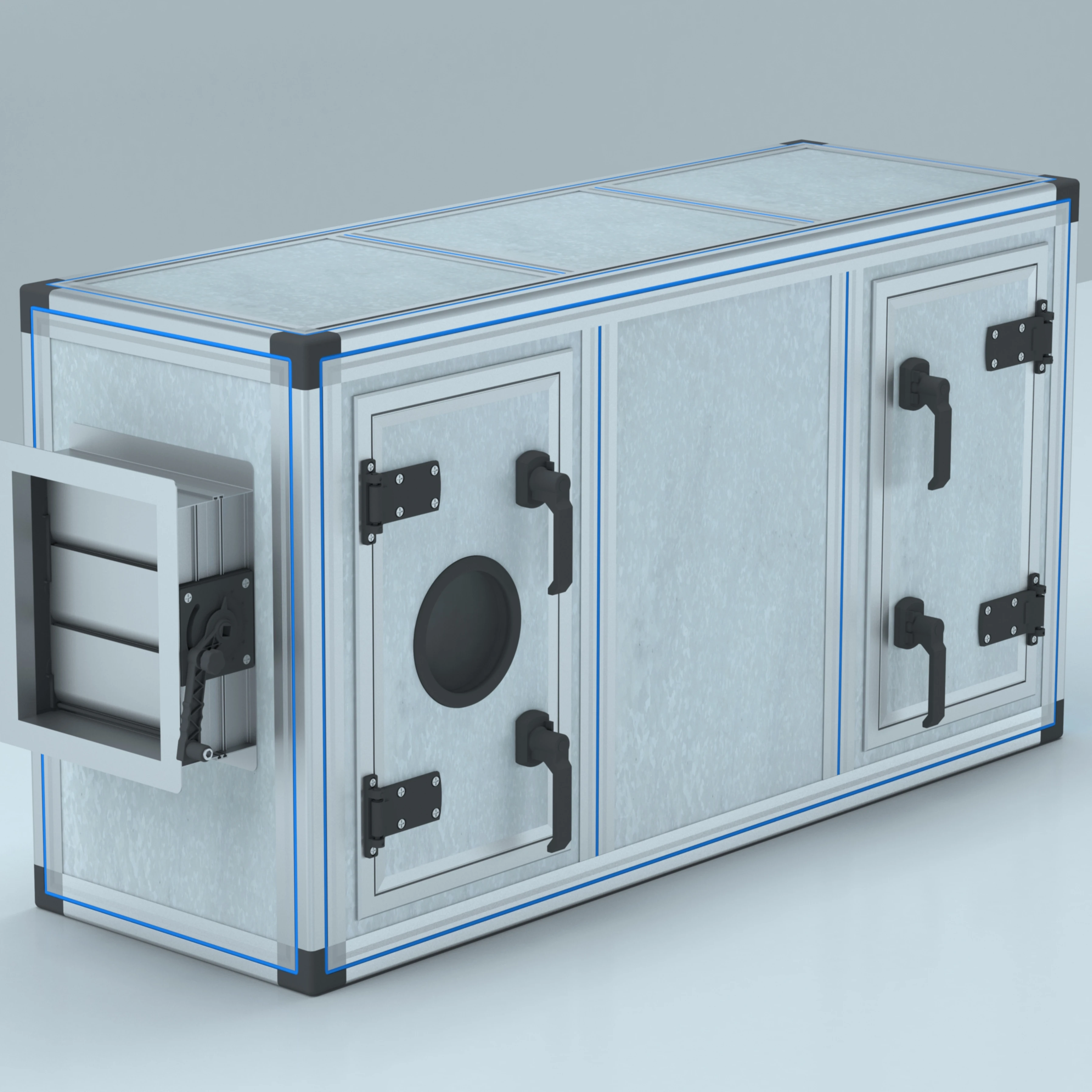 AHU Frame Aluminum Profile Thermal Break Profile for PU Sandwich Panel ...