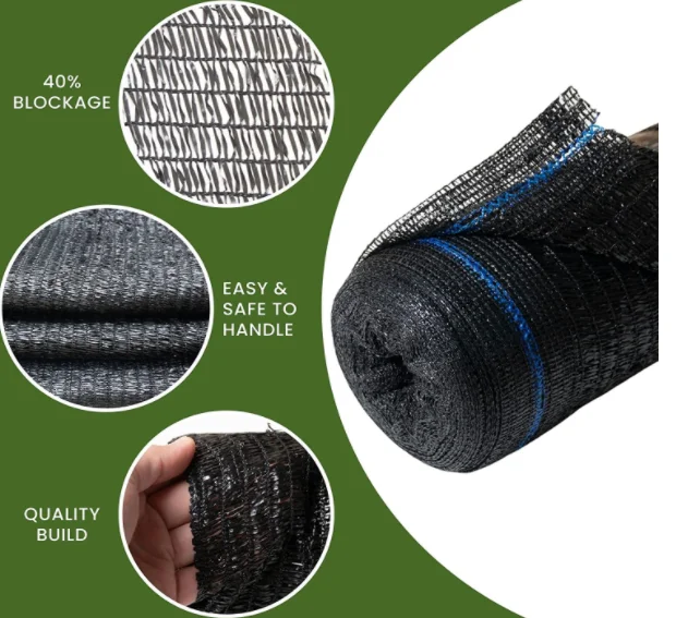 Black Tape 16x50m - UV Resistant Shade Cloth for Gardens