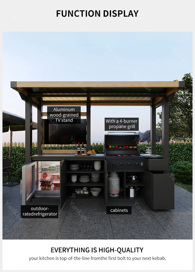 Outdoor Kitchen Cabinets - Durable & Weatherproof Aluminum