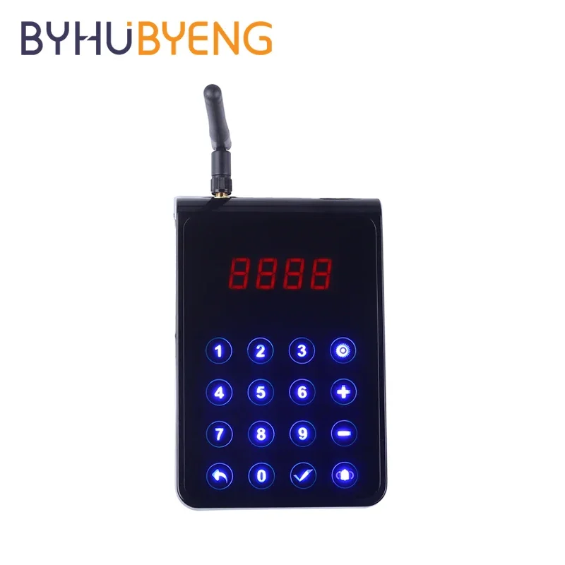 BYHUBYENG Wireless Pager System Keypad Transmitter Waterproof Call ...