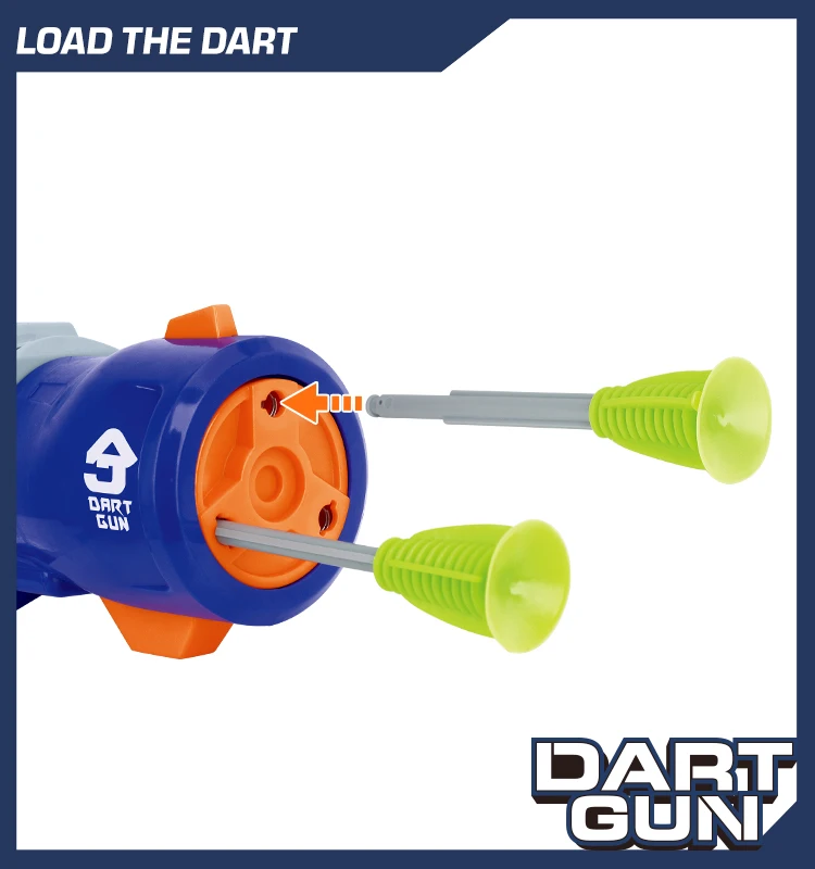 2 in 1 Shooting Target Dartboard & Dart Gun Set With 3 Darts for Kids ...