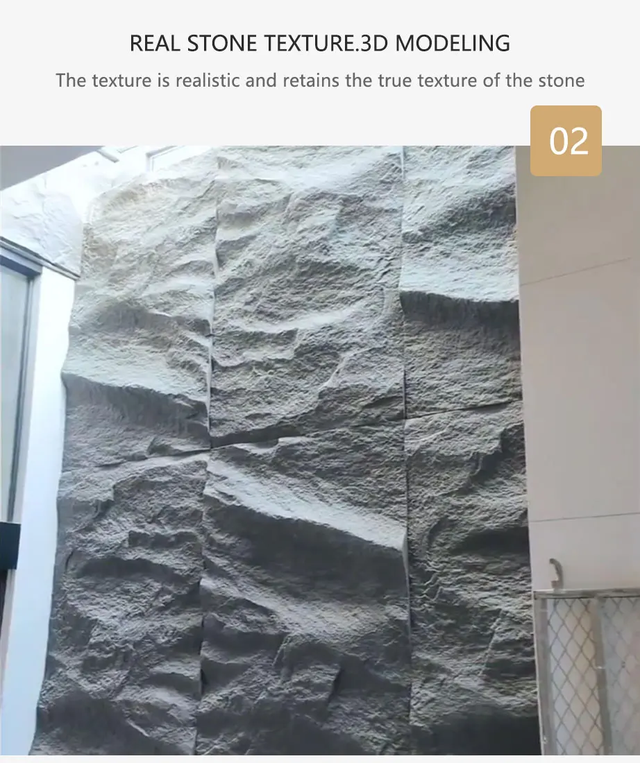 Outdoor Waterproof Wall Panels Pu Stone Basalt For Outdoor Wall ...